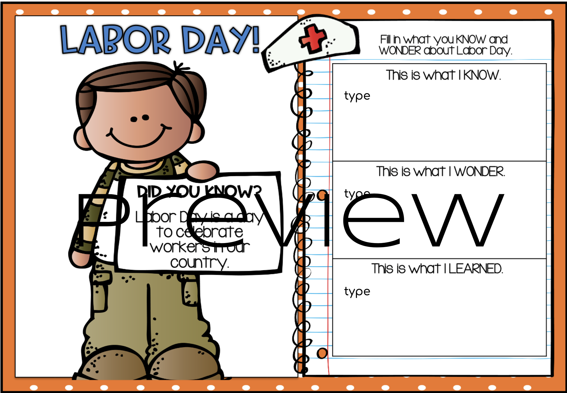 Labor Day Activities for the Primary Child