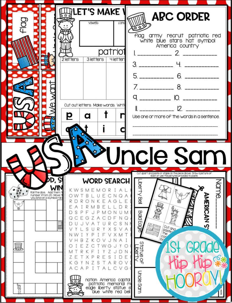 Uncle Sam Day… September 13th – First Grade Hip Hip Hooray!