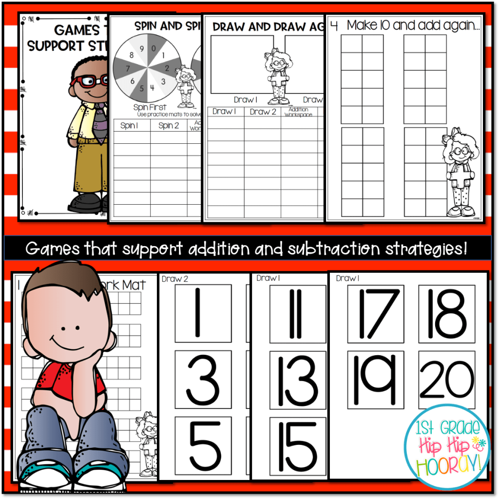 Addition and Subtraction to 20 – First Grade Hip Hip Hooray!