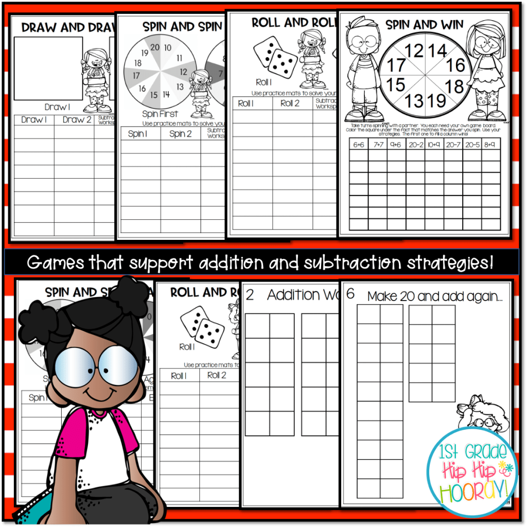 Addition and Subtraction to 20 – First Grade Hip Hip Hooray!