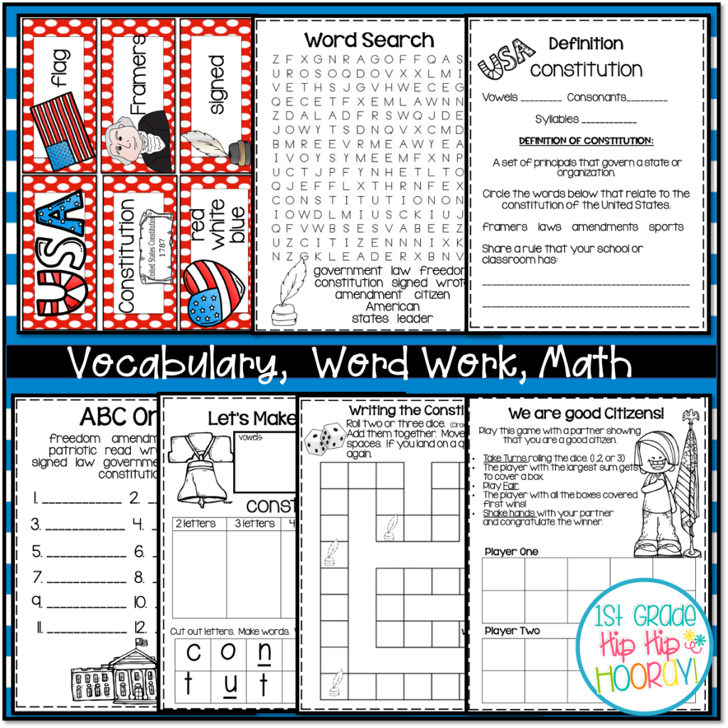 Constitution Day September 17th – First Grade Hip Hip Hooray!