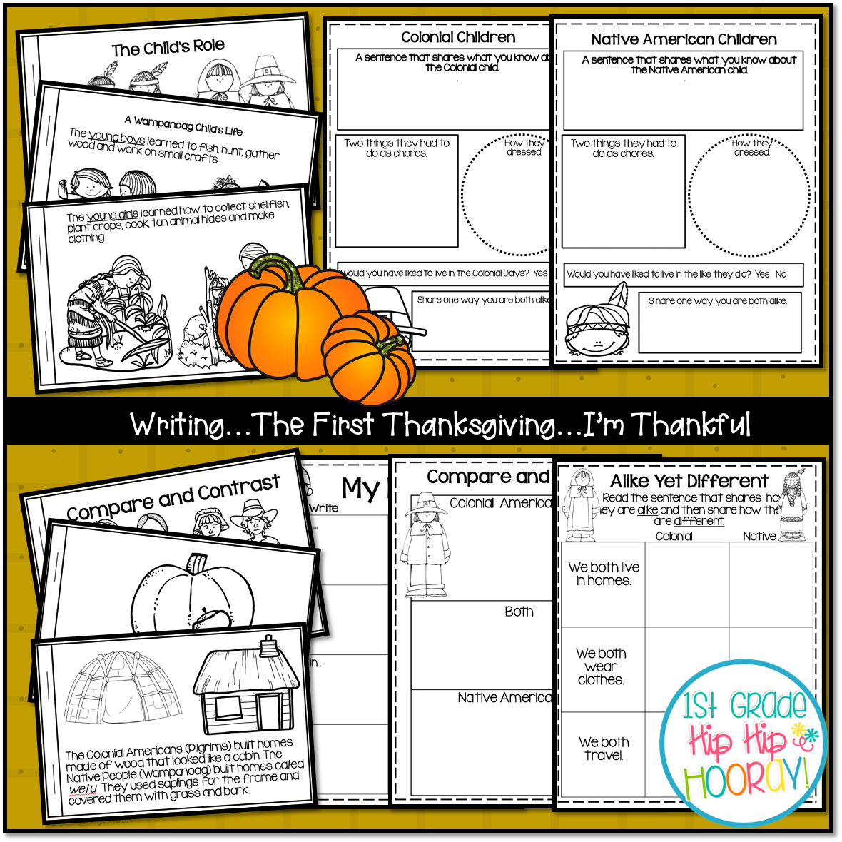 From the Mayflower to the First Thanksgiving – First Grade Hip Hip Hooray!