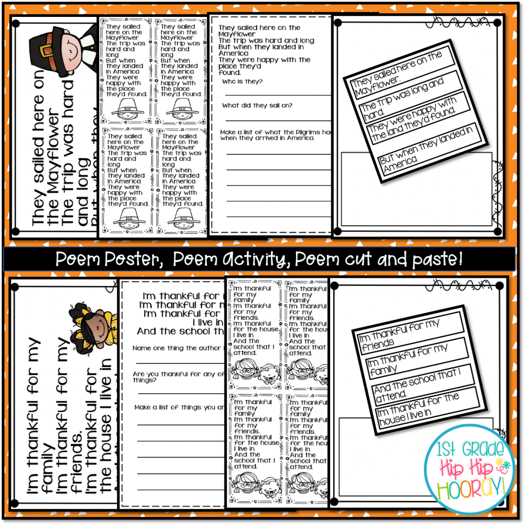 November Poetry – First Grade Hip Hip Hooray!