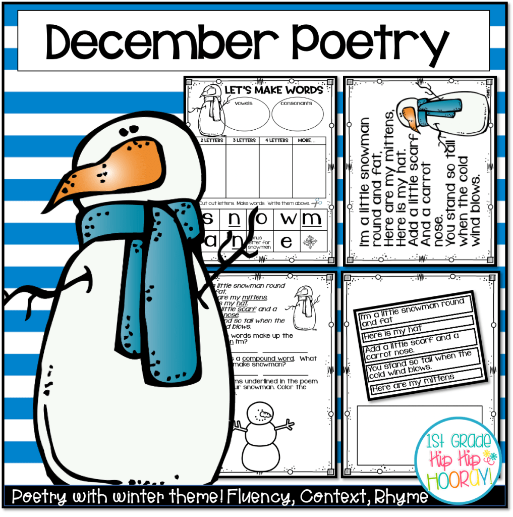 December Poetry – First Grade Hip Hip Hooray!