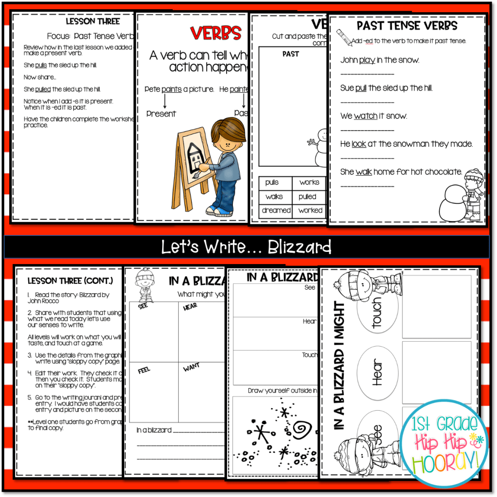January Themed Writing Lessons – First Grade Hip Hip Hooray!