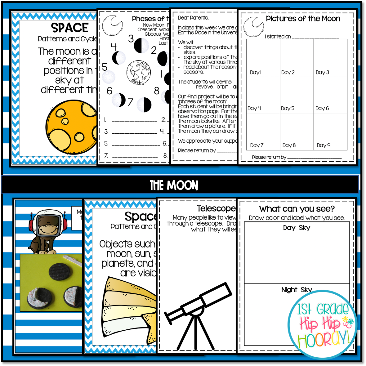 Exploring Space with NGSS 1st Grade Standards with Patterns and Cycles