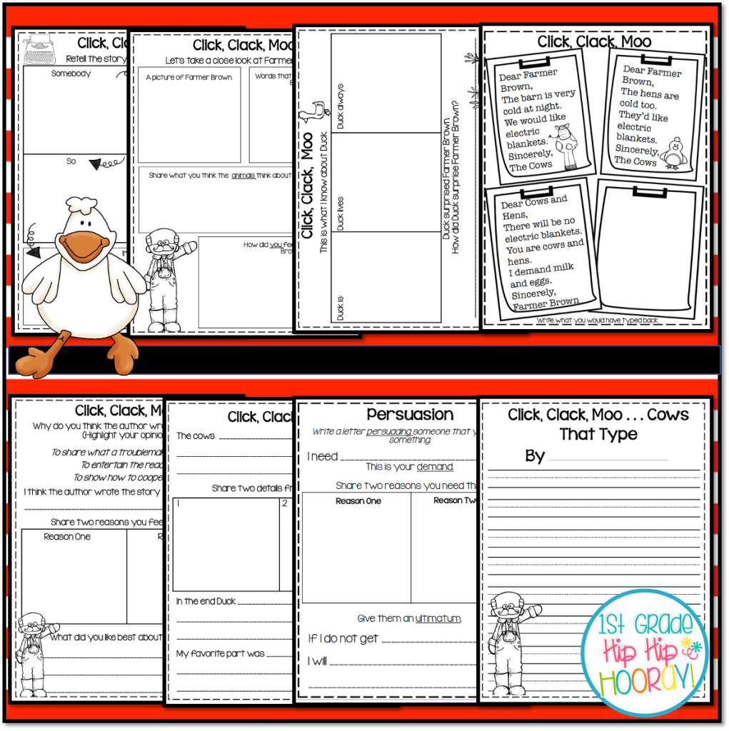 Book Companion for Click Clack Moo Cows That Type