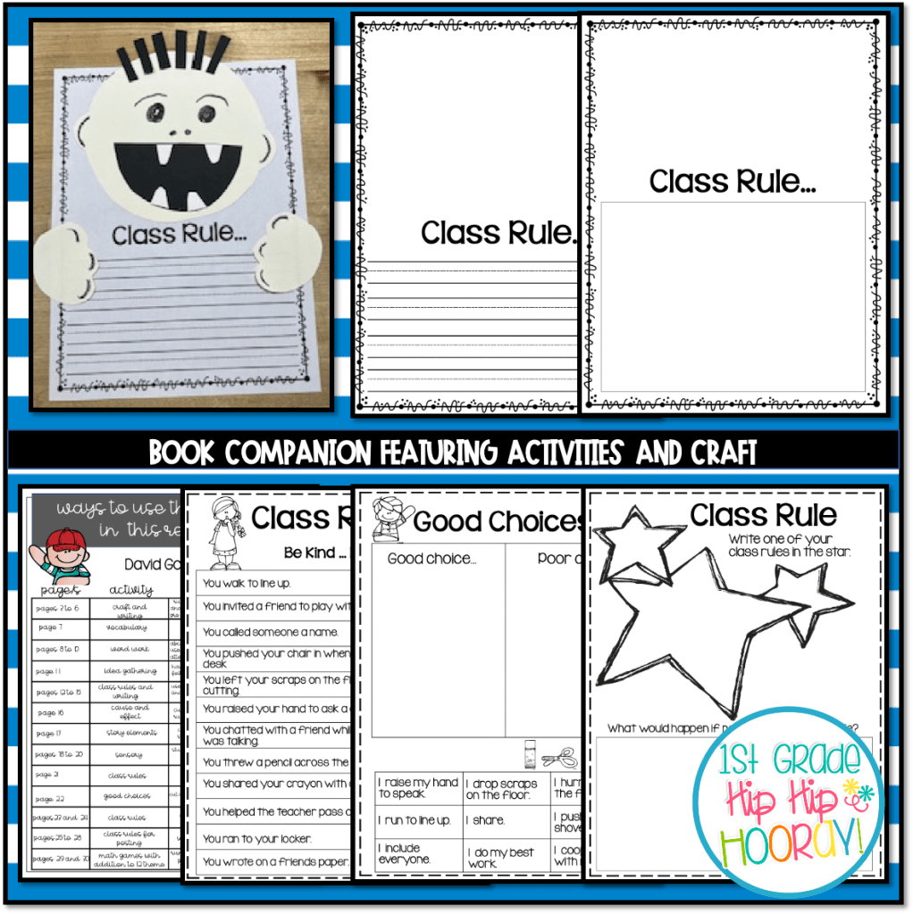 Book Companion for David Goes to School with Activities and Craft