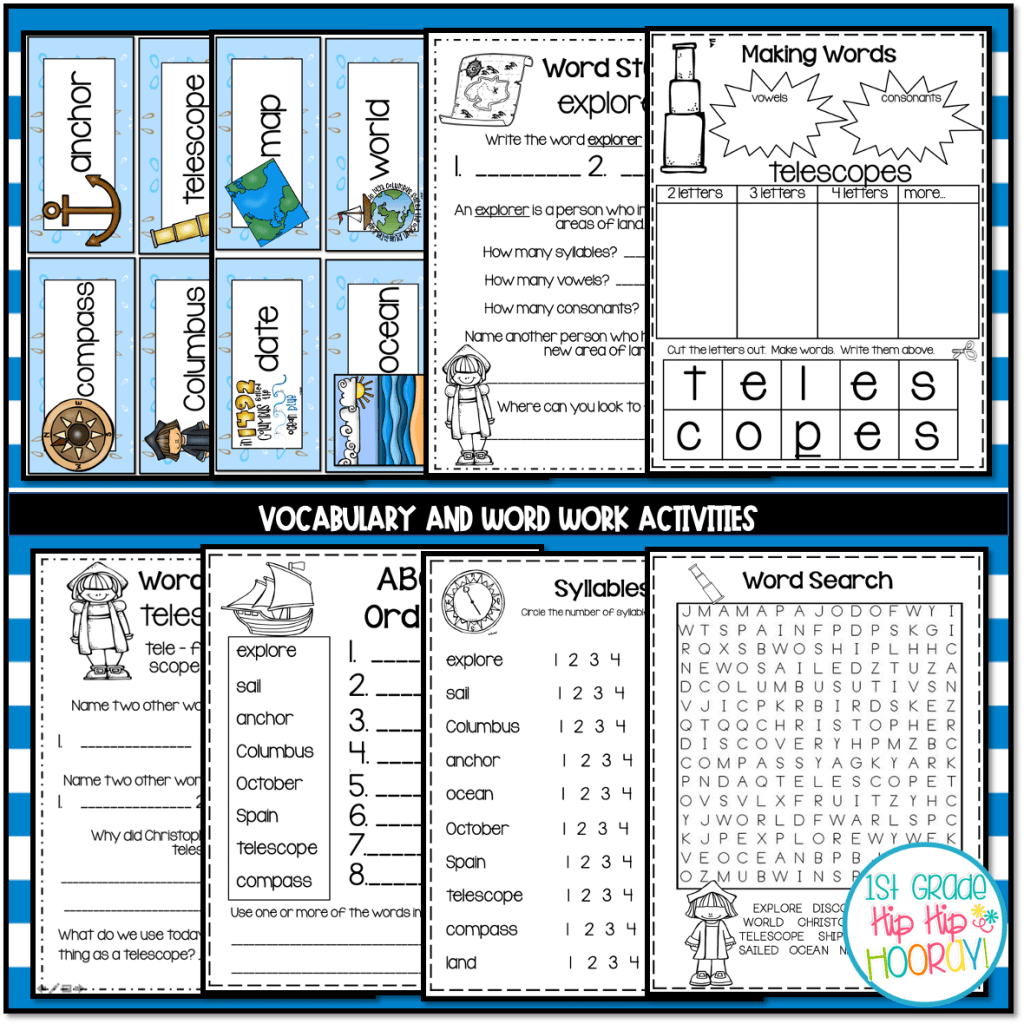 Christopher Columbus with Informational Text, Crafts and Activities