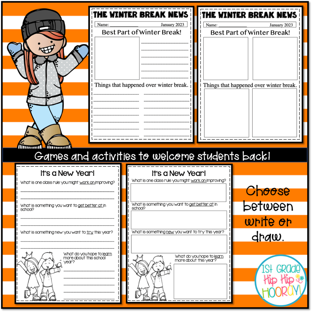 Welcome Back from Winter Break Activities and Games