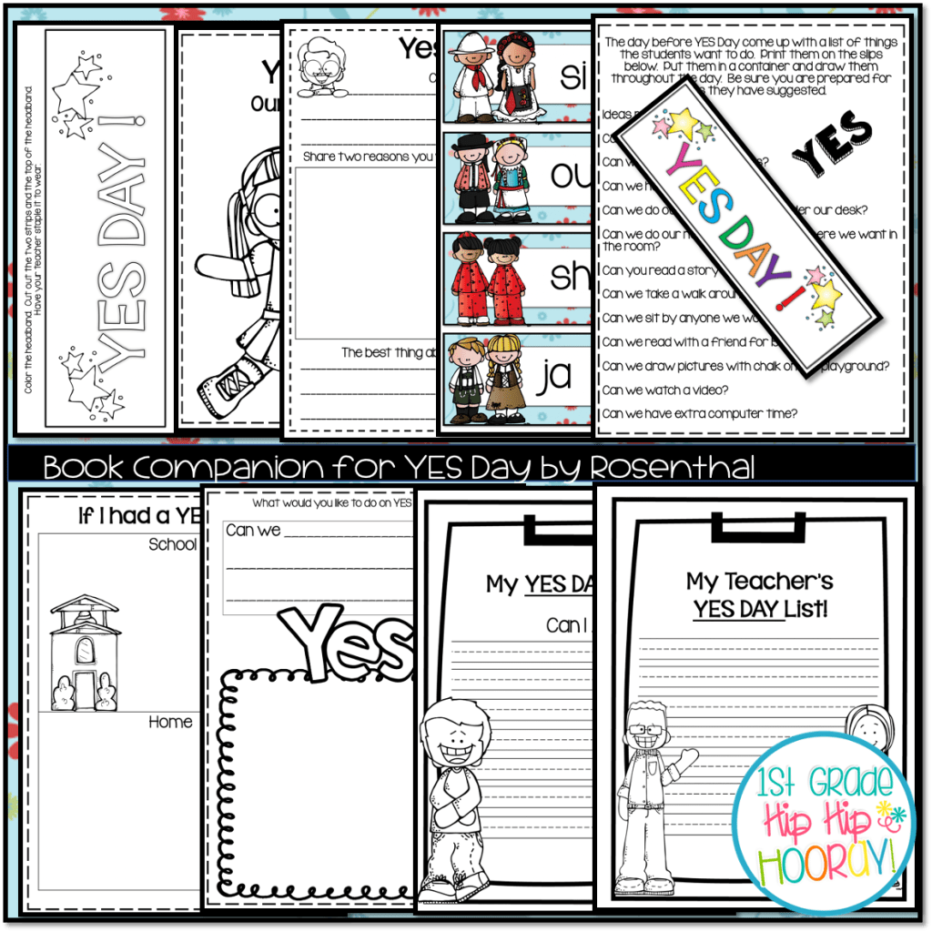 Book Companion for YES DAY by Amy Rosenthal