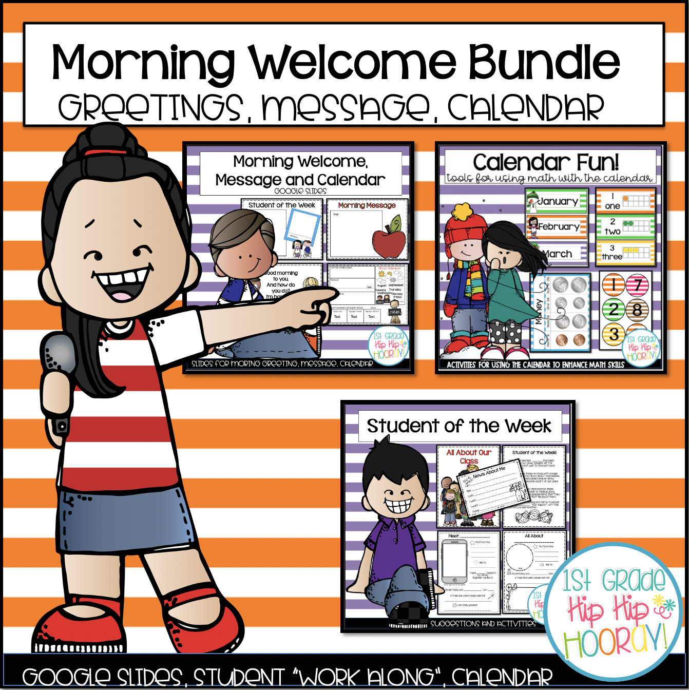Morning message, greeting, calendar activity and more.